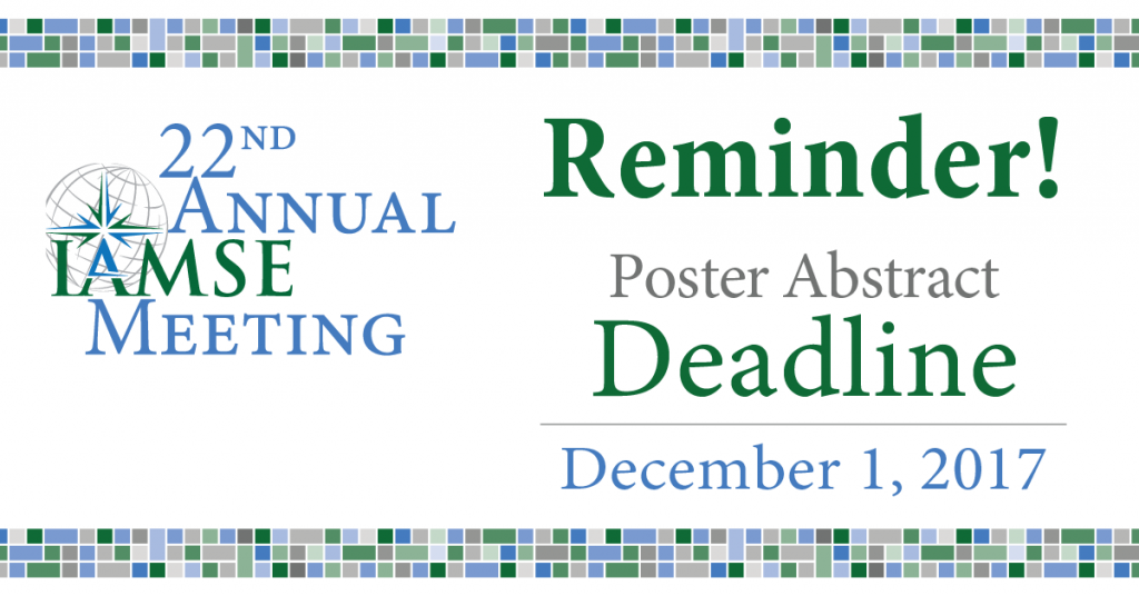 #IAMSE18 - Call for Abstracts Reminder - Due 12/1 - International ...